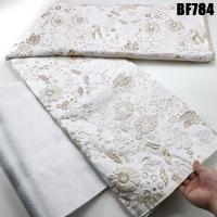China 2023 Fashion African Brocade Fabric Jacquard Damask Design Brocade Jacquard Fabric High Quality For Party Wedding Dress for sale