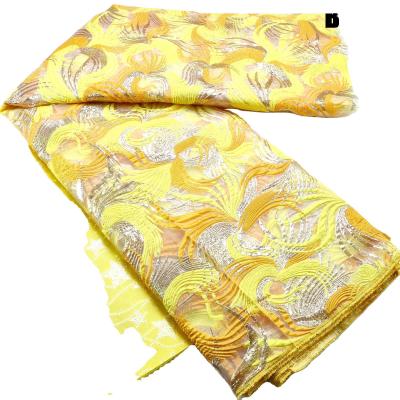 China 2023 African Brocade Fabric Jacquard Damask Design Brocade Jacquard Fabric High Quality For Party Wedding Dress for sale