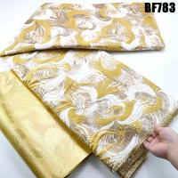 China 2023 African Brocade Fabric Jacquard Damask Design Brocade Jacquard Fabric High Quality For Party Wedding Dress for sale