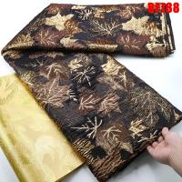 China Latest African Brocade Fabric Jacquard Damask Design Brocade Jacquard Fabric High Quality For Party Wedding Dress for sale