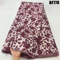 China Party Wedding Dress Fabric with Customizable Color 90 Yards Brocade Jacquard Design for sale
