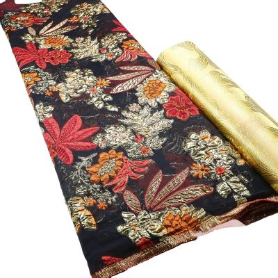China 2023 Fashion African Brocade Fabric Jacquard Damask Design for Party Wedding Dress for sale