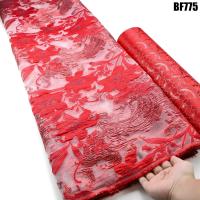 China 2023 Fashion African Brocade Fabric Jacquard Damask Design for Party Wedding Dress for sale