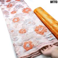 China Newest African Brocade Fabric Jacquard Damask Design Brocade Jacquard Fabric High Quality For Party Wedding Dress for sale
