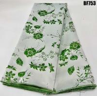 China mint green 100% cotton lady dress brocade jacquard fabric for party and wedding for sale