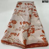 China mint green 100% cotton lady dress brocade jacquard fabric for party and wedding for sale