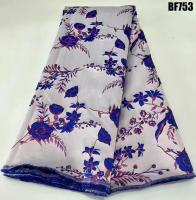 China mint green 100% cotton lady dress brocade jacquard fabric for party and wedding for sale