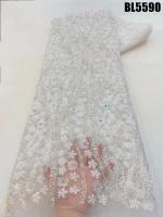 China Wholesale price embroidery fabric chantilly fabric african french lace fabric women dress wedding bridal lace Ghana party dress for sale