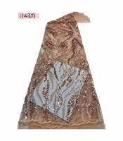 China luxury Europe Wedding Party Dress Bridal Dress Fabric High Quality Beaded Austria Embroidery  French Tulle Lace with Sequins for sale