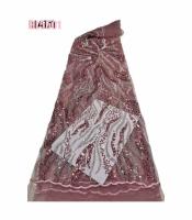 China luxury Europe Wedding Party Dress Bridal Dress Fabric High Quality Beaded Austria Embroidery  French Tulle Lace with Sequins for sale