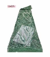 China luxury Europe Wedding Party Dress Bridal Dress Fabric High Quality Beaded Austria Embroidery  French Tulle Lace with Sequins for sale