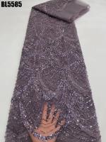 China 2023 new and high quality  Australian beaded lace wedding dress with shiny beaded Europe and America lace for wedding for party for sale