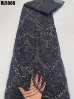 China 2023 new and high quality  Australian beaded lace wedding dress with shiny beaded Europe and America lace for wedding for party for sale