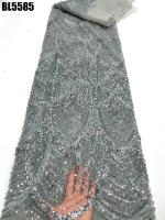 China 2023 new and high quality  Australian beaded lace wedding dress with shiny beaded Europe and America lace for wedding for party for sale
