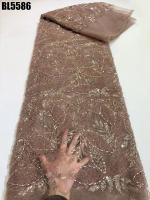 China 2023 new and high quality  Australian beaded lace wedding dress with shiny beaded Europe and America lace for wedding for party for sale