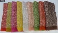 China 2023 Exquisite handmade  beaded lace embroidery lace fabric wedding dress Senegal fabric women clothing french tulle lace fabric for sale
