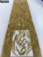 China top-end Handmade embroidery beaded bridal lace Guatemala evening dress heavy Handmade embroidery beaded bridal lace fabric for sale