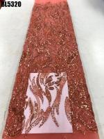 China top-end Handmade embroidery beaded bridal lace Guatemala evening dress heavy Handmade embroidery beaded bridal lace fabric for sale