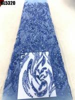 China top-end Handmade embroidery beaded bridal lace Guatemala evening dress heavy Handmade embroidery beaded bridal lace fabric for sale