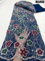 China Australian Fashion Wedding Party Dress Bridal Dress Fabric High Quality Beaded 3D Candy Color French Embroidery For Party Dress for sale
