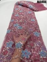 China Australian Fashion Wedding Party Dress Bridal Dress Fabric High Quality Beaded 3D Candy Color French Embroidery For Party Dress for sale