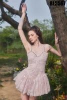 China New fashion Wedding  Dress Bridal Dress Fabric Beaded lace with sequins Austria Embroidery French Lace Ghana dress for party for sale