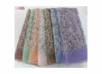 China 2023  Wedding Party Dress Bridal Dress Fabric High Quality Beaded Austria Embroidery African French Tulle Lace with Sequins for sale