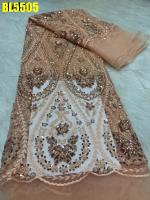 China women wedding dresses  flowers beaded lace african french fabric tulle embroidery lace fabric for women wedding dress for party for sale