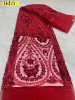 China women wedding dresses  flowers beaded lace african french fabric tulle embroidery lace fabric for women wedding dress for party for sale