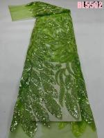 China Dubai top quality heavy Handmade embroidery beaded lace French bridal lace fabric bridal wedding dress french net lace Senegal for sale