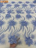 China Wholesale Price French Lace Fabrics with Sequins for Wedding  Dress Sequins Lace Fabrics austria embroidery y african french for sale
