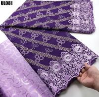 China african lace fabric nigerian dress for lady dress embroidery cotton fabric Allover Czech Stones  voile lace senegal cotton lace for sale