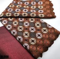 China Supoo 100% cotton fabric embroidery  fabric Allover Czech Stones  voile lace for african fashion clothing fabric for sale