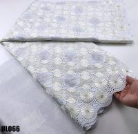 China Supoo 100% cotton fabric embroidery  fabric Allover Czech Stones  voile lace for african fashion clothing fabric for sale
