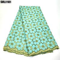 China New cheap lace wholesale wedding dress swiss voile cotton lafaya lace african French Lace Fabric women clothing kanuri dressing for sale
