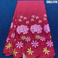China Latest soft and comfortable cotton fabric high quality very durable designs swiss voile lace for African style for sale