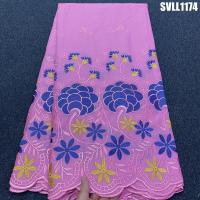 China Latest soft and comfortable cotton fabric high quality very durable designs swiss voile lace for African style for sale