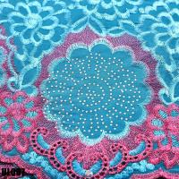 China women clothings fashion fabric 100% cotton fabric embroidery cotton fabric Allover Czech Stones  voile lace senegal cotton lace for sale