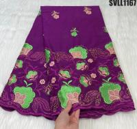 China wholesale 100% cotton fabric embroidery cotton fabric  voile lace senegal cotton lace for wedding dress for sale