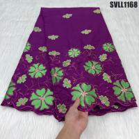 China wholesale 100% cotton fabric  organic cotton fabric  fabric voile lace senegal cotton lace for wedding dress for sale