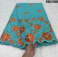 China wholesale 100% cotton fabric  organic cotton fabric  fabric voile lace senegal cotton lace for wedding dress for sale