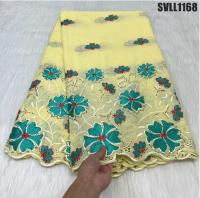 China wholesale 100% cotton fabric  organic cotton fabric  fabric voile lace senegal cotton lace for wedding dress for sale