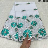 China wholesale 100% cotton fabric  organic cotton fabric  fabric voile lace senegal cotton lace for wedding dress for sale