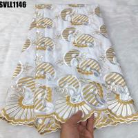 China 100% cotton embroidered lace fabric women cheap fabric very comfortable and soft cotton fabric for women cloth for sale
