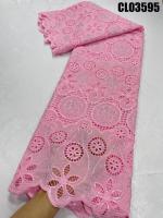 China High quality white chiffon cutout design guipure lace fabric with stone rhinestones soft watersoluble milk silk cord lace fabric for sale