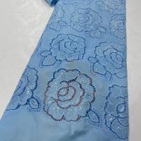 China Good quality  guipure lace water-soluble embroidery fabric with sequins wedding dress Nigerian women clothings Ghana fabric for sale