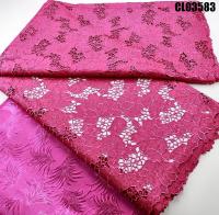 China High quality comfortable guipure lace wedding african lace fabric soft water soluble lace women dress  Nigerian embroidery fab for sale
