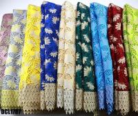 China Double color guipure lace wedding african lace fabric soft water soluble lace women dress  Nigerian embroidery fabric for sale