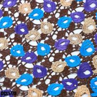 China Heavy Guipure Lace Fabric Cord Lace with Stones Embroidery Fabric Aso Ebi Dress for Party 100% polyester fabric for sale