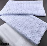 China Low price  african attire soft and nice silk african design for lady bridal lace wedding dress embroidery indonesia lace fabric for sale
